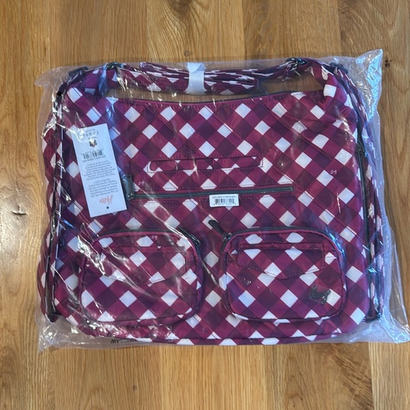 lug | Bags | Lug Zipliner Gingham Berry Brand New | Poshmark